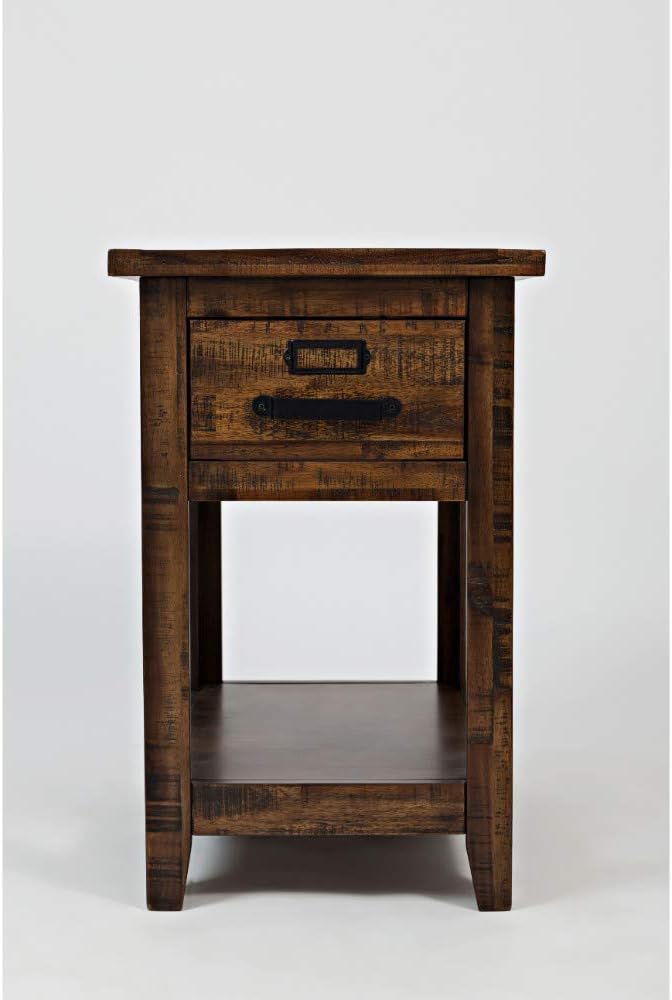 Amazon.com: Jofran Inc. Cannon Valley Acacia Chairside Storage Table ...