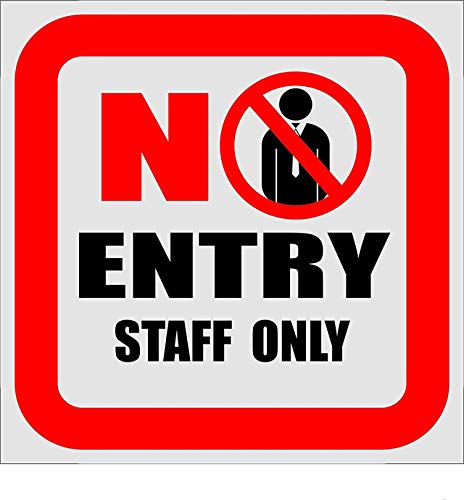 SIGN EVER™ Please Staff Only 3mm Sign Board Office Industrial Signage ...