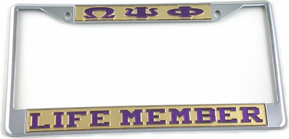 Snapklik.com : Life Member License Plate Frame Silver Standard Frame ...