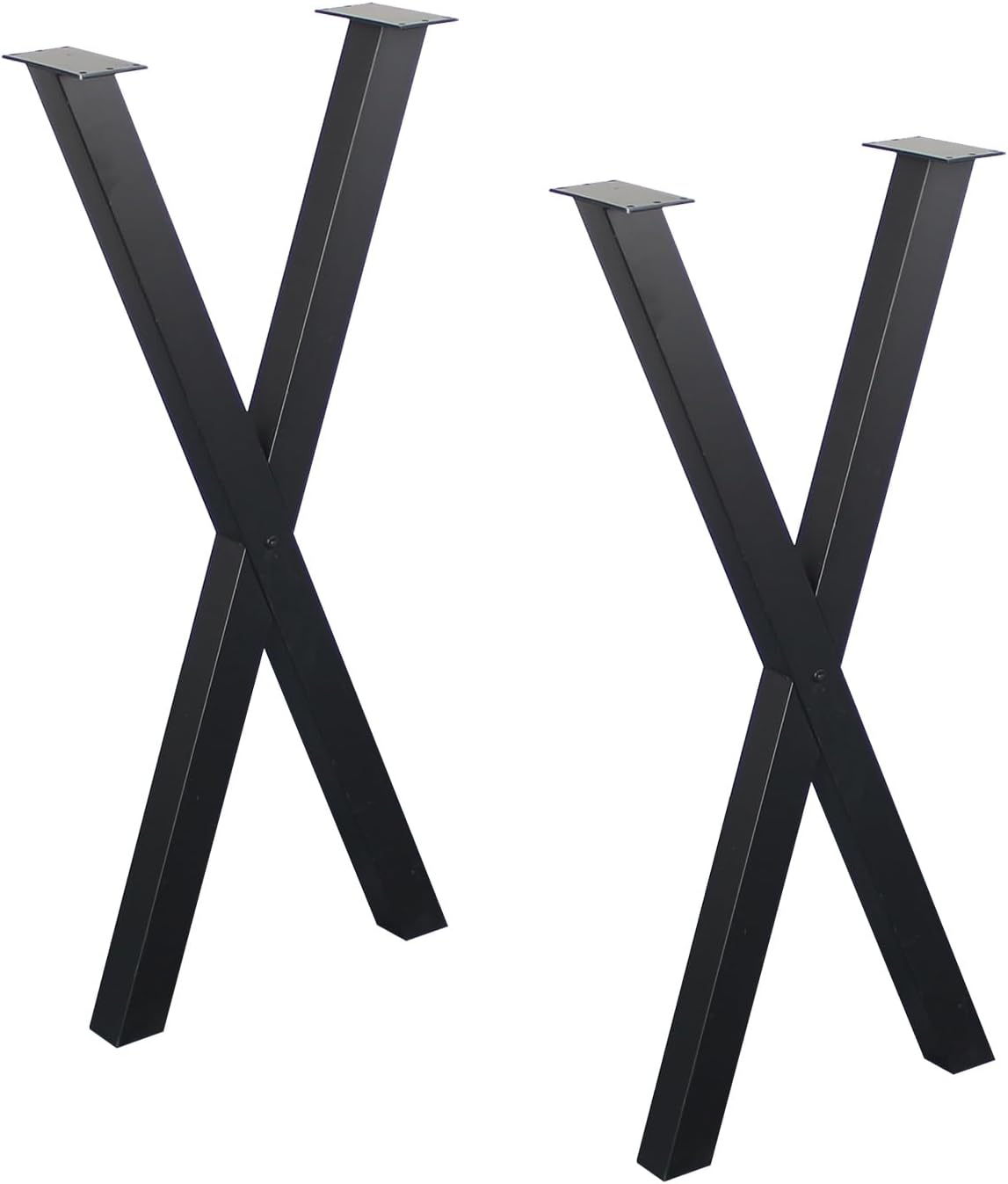 Herkii Metal Table Legs 35 Inch Heavy Duty X Shape Metal Desk Legs Set ...