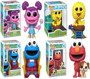 Amazon.com: Funko Sesame Street Series 3 Pop! Complete Set (4) : Funko ...