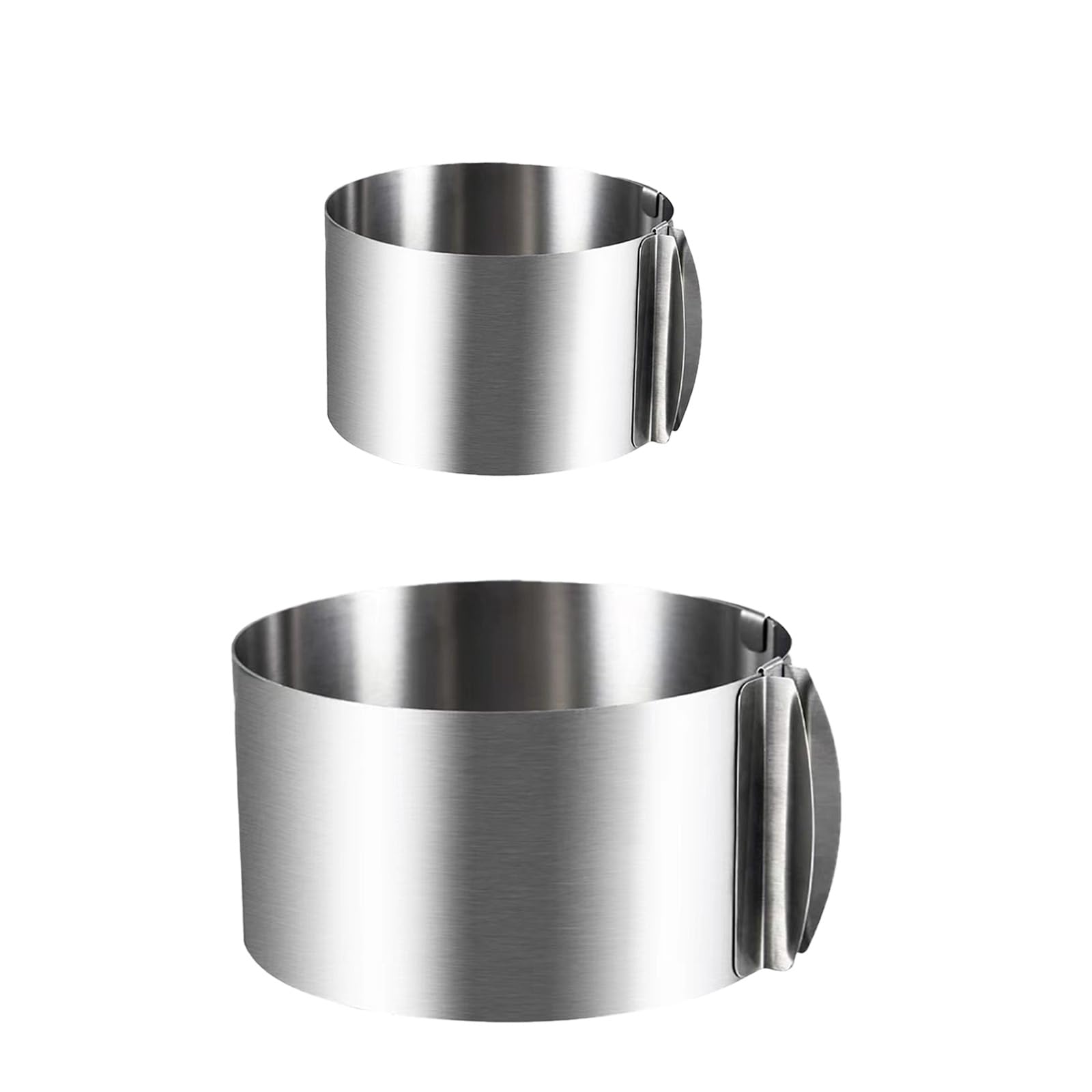 2 Pcs Adjustable Round Cake Cutter, Stainless Steel Circle Cookie ...