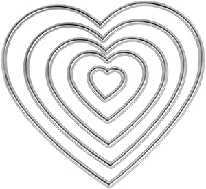 Heart-Shaped DIY Carbon Steel Cutting Dies,Embossing Dies, Clear Stamp ...