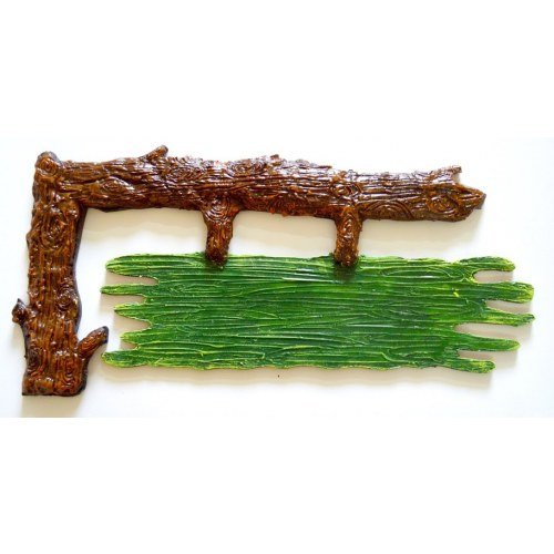 Swapkri Collections Tree Branch Wooden Name Board (18*38Cm,Green ...