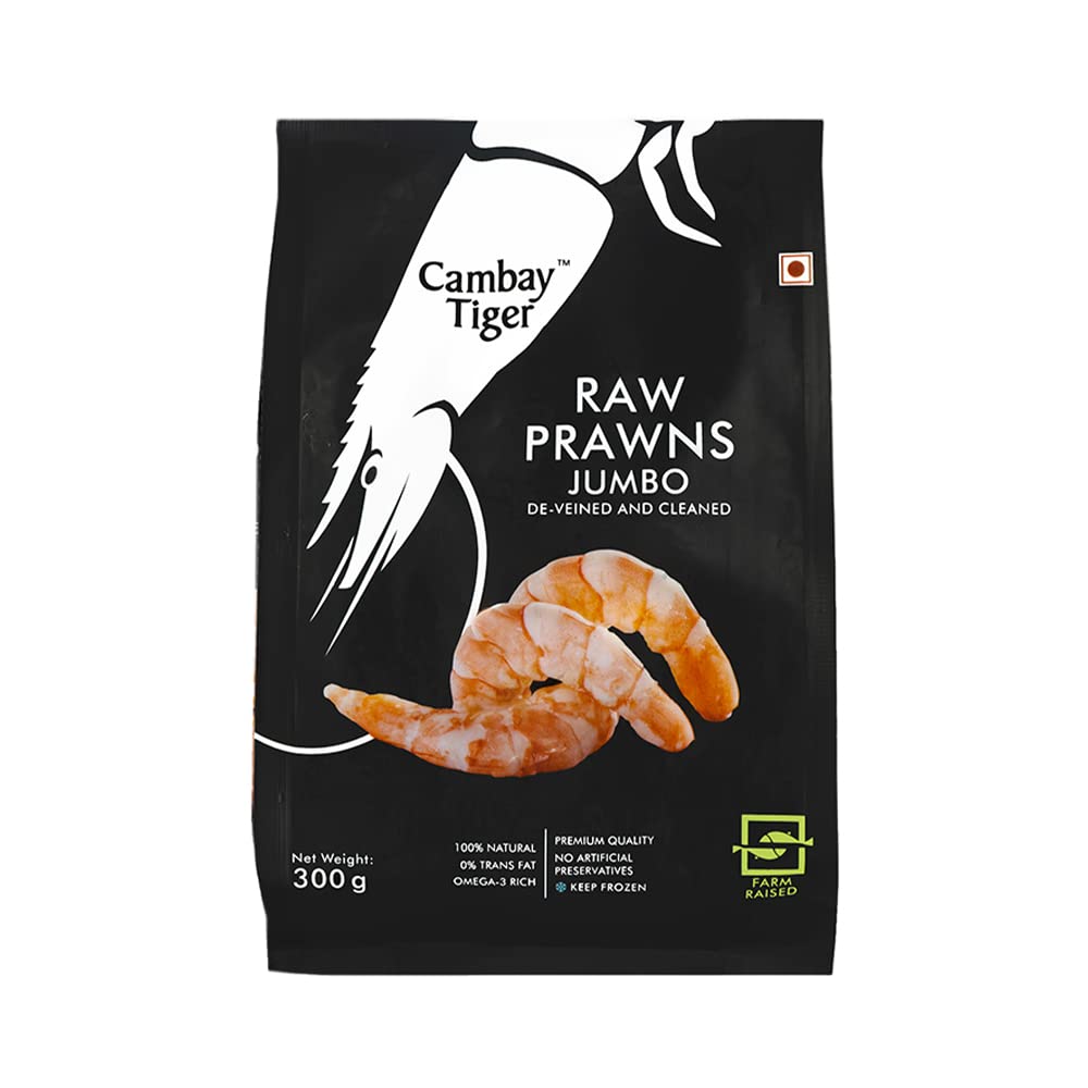 Cambay Tiger Jumbo Pre Prawns, 200gm : Amazon.in: Grocery & Gourmet Foods