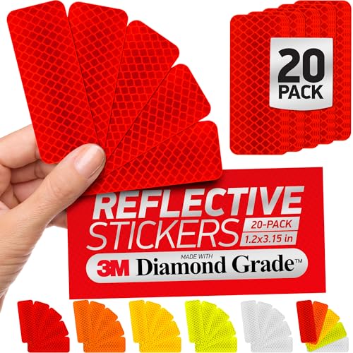 Byllstore Reflective Safety Tape Stickers | 3M Diamond Grade | Red | 1. ...