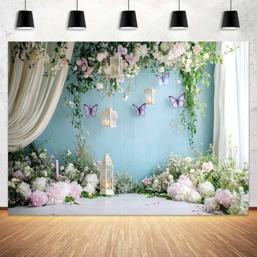 Amazon.com : Wedding Floral Backdrop for Women Bridal Shower Flower ...