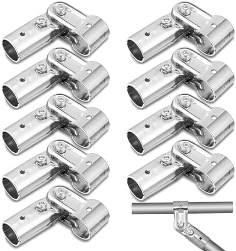 eoere 10 Sets Pivot Tee Pipe Fittings Connector T Adjustable Clamp, Fit ...