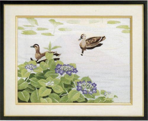 Amazon.com: Tokyo Bunka Shishu 82 Ducks and Hydrangea Japanese Punch ...
