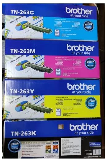 Bro Ther TN 263 Toner Cartridge Pack of 4 for Use HL-L3210CW,L3230CDN ...