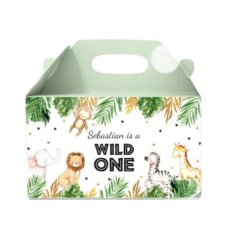 Amazon.com: Editable Jungle candy box Labels, Safari Animals box favor ...