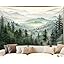 Amazon.com: QGHOT Misty Forest Tapestry Nature Tree Tapestries Wall ...
