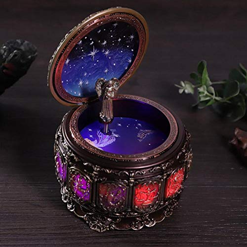 Candeon Music Box Vintage Music Box with 12 Constellations Rotating ...