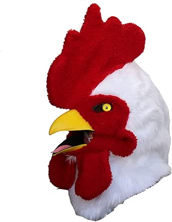 Amazon.com: Fivean Movable Mouth Rooster Mask, Furry Plush chicken Mask ...