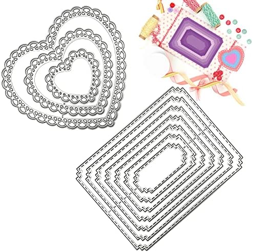 Amazon.com : hinana 3Pcs Lace Hearts Metal Die Cuts,Layer Lace Hollow ...
