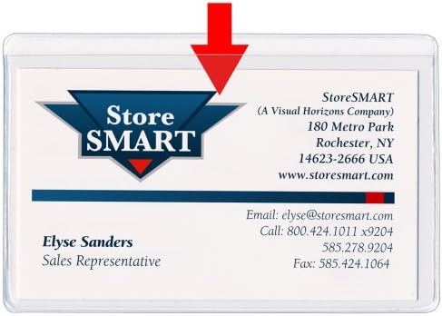 Amazon.com: StoreSMART® - Business Card Pocket - Non-Adhesive - Vinyl ...