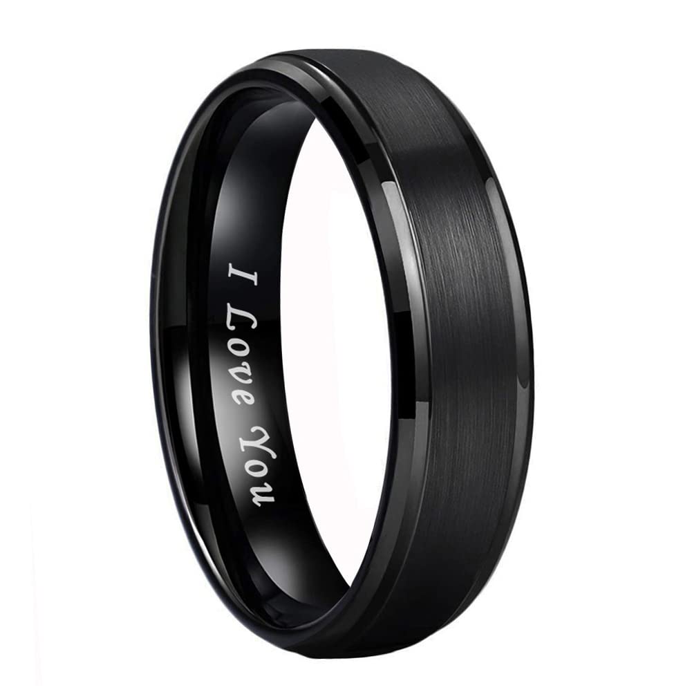 TUTISS 6mm 8mm Tungsten Rings for Men Women Engagement Wedding Bands ...
