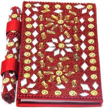 SM Creations handycraft rajasthani diary A6 Diary Unruled 60 Pages (Red ...