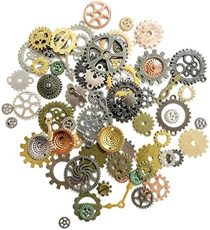 Vintage Clock Cogs Charms, 100g Assorted Retro Steampunk Clock Wheel ...