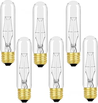 MMBGJKG 25 Watt T10 Clear Tubular Incandescent Light Bulb, T10 Bulbs ...