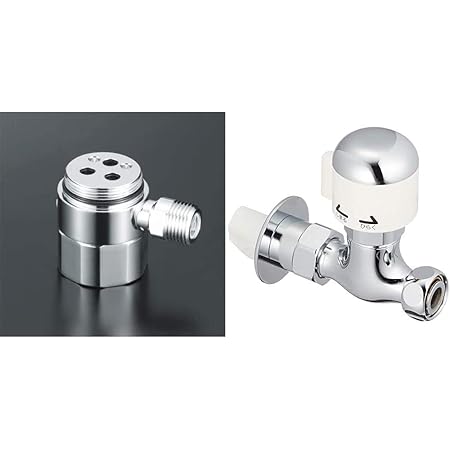 Amazon | KVK 混合栓用分岐金具 ZK5011PN & 分岐止水栓 【K19STU】【セット買い】 | キッチン水栓用パーツ