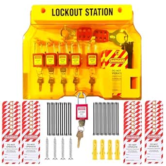 Young Dance Lockout Tagout Station with Loto Devices - 5 Pack Safety ...