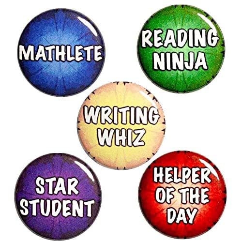 Amazon.com: Student Pin Buttons Backpack Pins Award Button Set Star ...