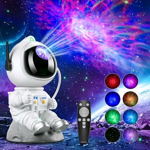 SZPACMATE Astronaut Galaxy Star Projector Starry Night Light, Astronaut ...