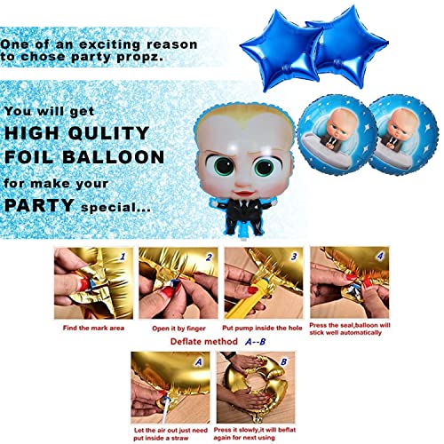 Party Propz Boss Baby Theme Decorations Combo Set - 38Pcs Kit with ...
