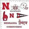 Amazon.com: University of Nebraska 9ct Vinyl Large Deluxe Stickers ...