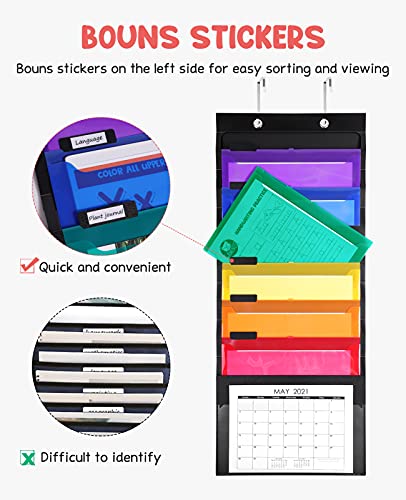 Snapklik.com : GAMENOTE Cascading Wall Organizer - 6 Removable Folder ...