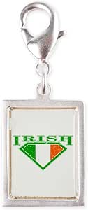 Amazon.com: Royal Lion Silver Portrait Charm Irish Superman Crest Luck ...