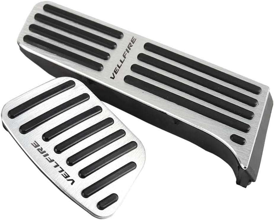 Amazon | LEXLEYS ヴェルファイア 40系 アルミ ペダル アクセル ブレーキ カバー 工具不要 滑り止め付 被せる ゴム カスタムドレスアップ パーツ(シルバー) | ペダル ...