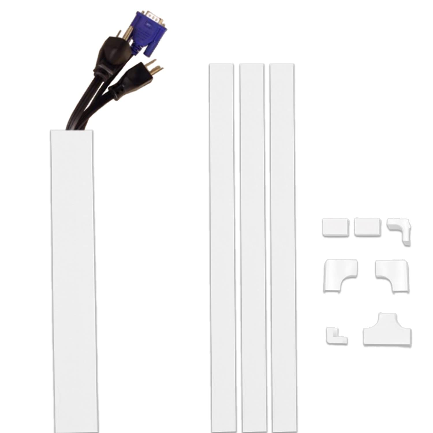 Kable Kontrol TV Wall Cord Cover Cable Raceway Kits – 1.25” Width – 0. ...