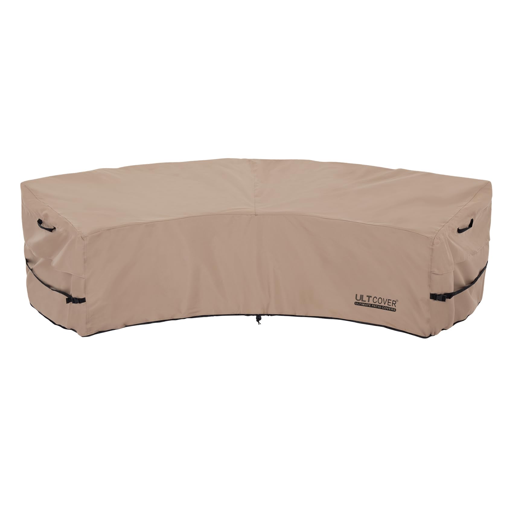 Amazon.com : ULTCOVER Patio Curved Sofa Cover Waterproof for 3-4 Seater ...