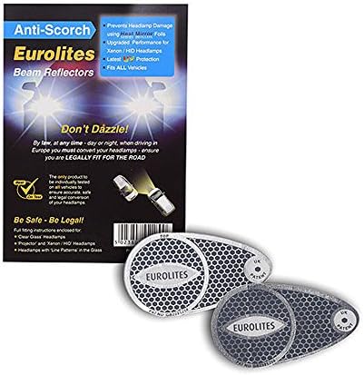 2X SETS OF HEADLAMP BEAM DEFLECTORS HEAD LIGHT CONVERTORS ADAPTOR EURO ...