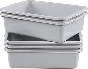 Amazon.com: Anbers 5 Packs Plastic Dish Tubs, Commercial Bus Tub Tote ...