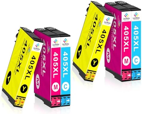 LeciRoba 405XL Ink Cartridges for Epson Workforce Pro WF-3820DWF ...