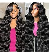 Amazon.com : Yilike 28 Inch 13x6 Lace Front Wigs Human Hair Pre Plucked ...
