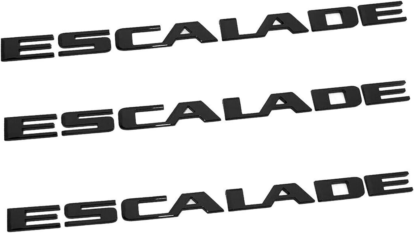 Amazon.com: 3Pcs Escalade Rear Liftgate Nameplate Emblem 3D Badge ...
