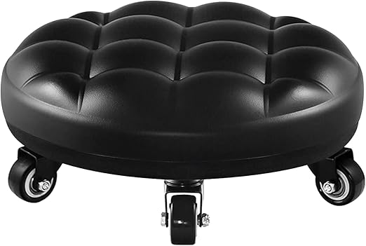 EBANKU Low Rolling Stool with Wheels, Roller Seat Short Stool with ...