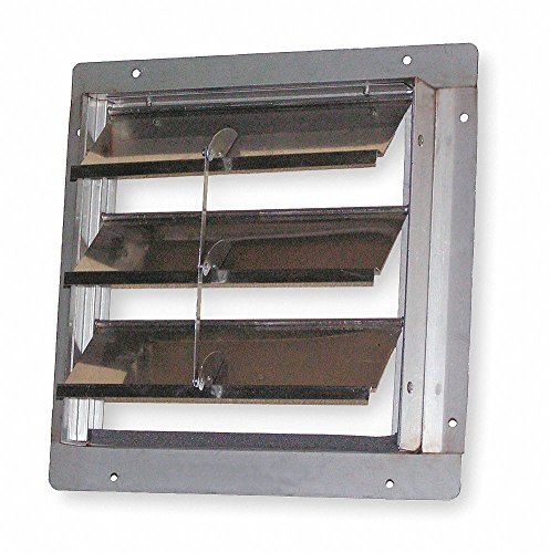 Dayton 10" Backdraft Damper/Wall Shutter, 10-1/2" x 10-1/2" Opening ...