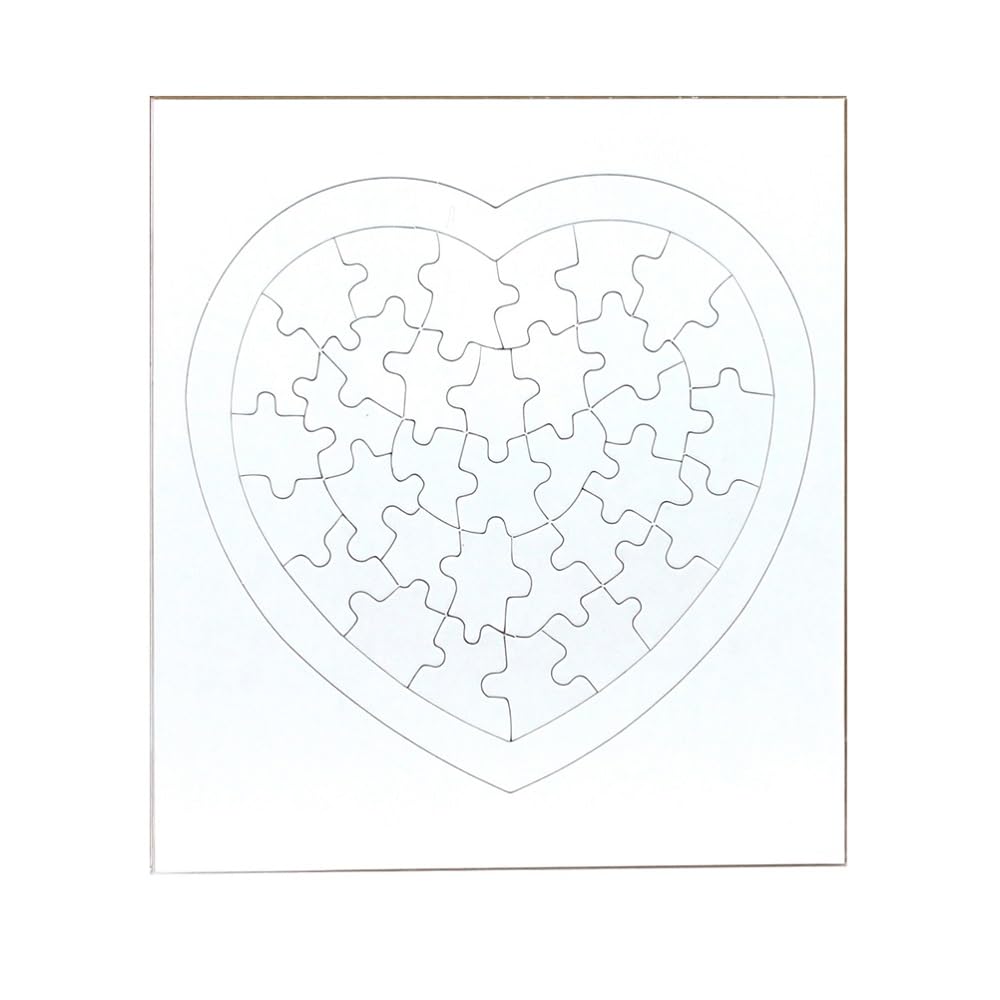 Amazon.com: Hygloss Products 8 Blank Heart Puzzles with Envelopes – 8.5 ...