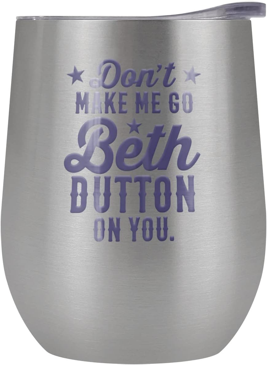 Amazon.com | Yellowstone Official Beth Dutton On You 12 OZ Silver ...