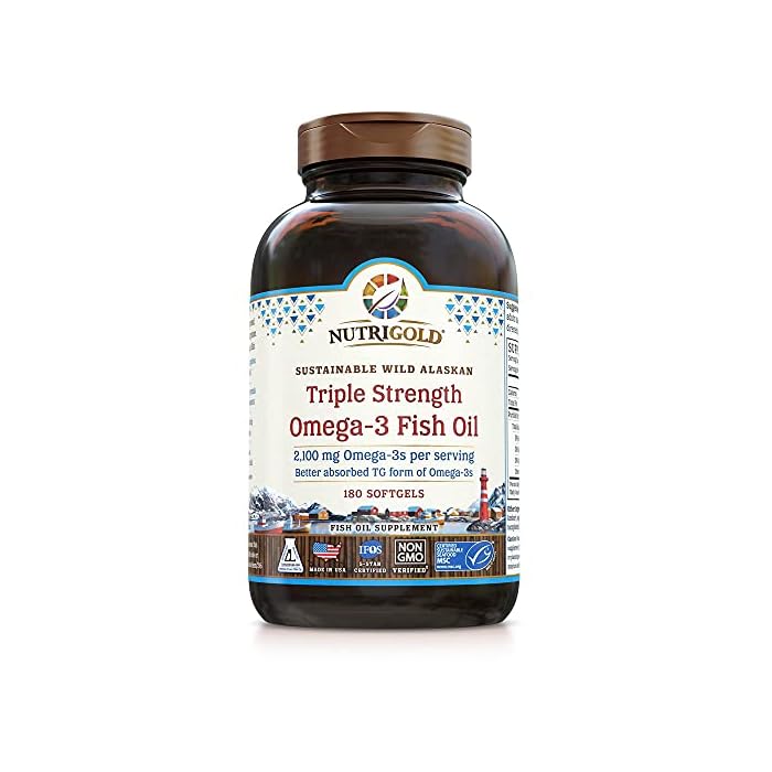 Buy Nutrigold Triple Strength Omega-3 Fish Oil Supplement, Better ...