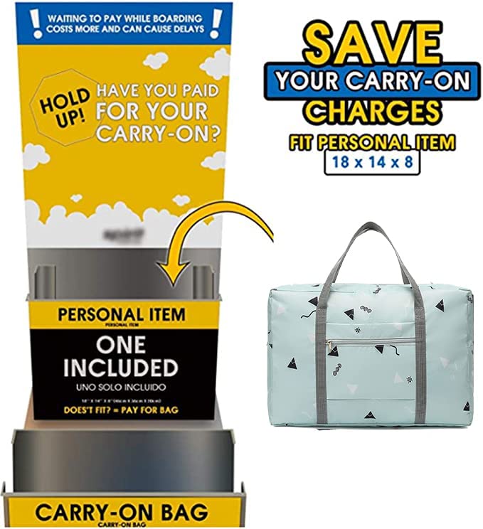 Fanwill Flamingo Spirit Airlines Foldable Travel Duffels, Waterproof ...