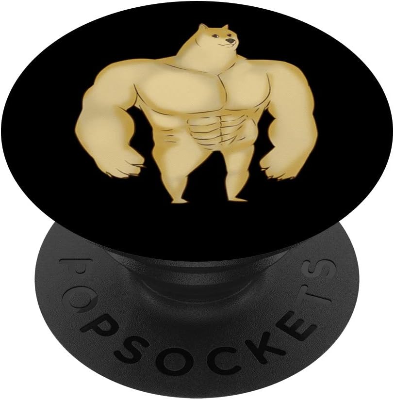 Buff Shiba Inu Funny Bodybuilder Dog Dank Meme PopSockets Grip and ...