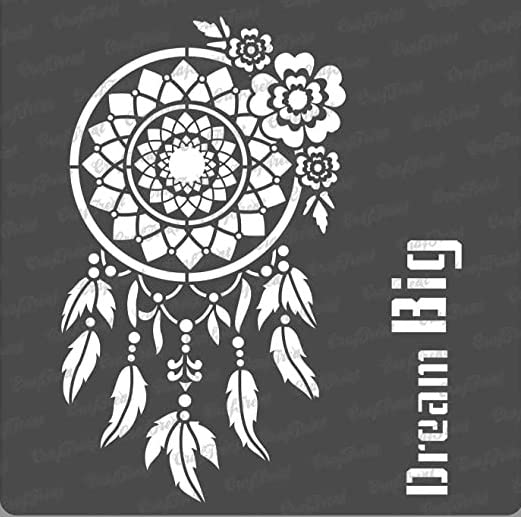 CrafTreat Dream Catcher Stencils for Wall Painting for Bedroom - Dream ...