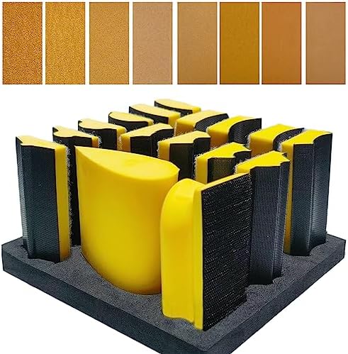 Total 56 PCS Hand Sanding Block Set- 16 PCS Contoured Profile Sander ...