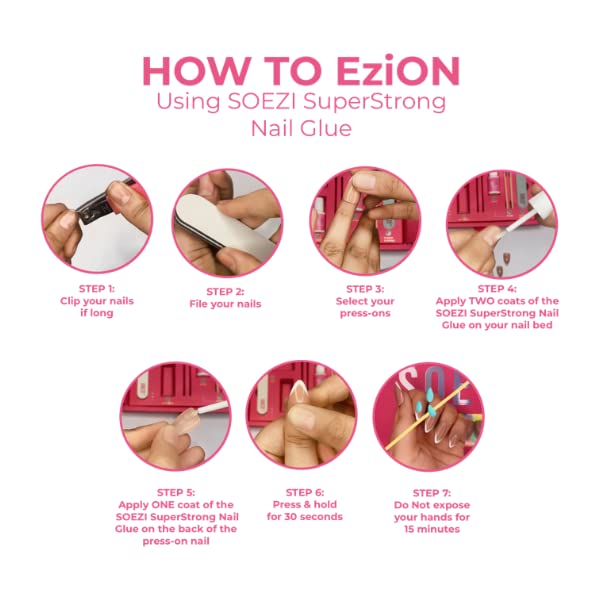 Buy SOEZI Women'sneed a ten Reusable SOEZI Press On Nails | Artificial ...